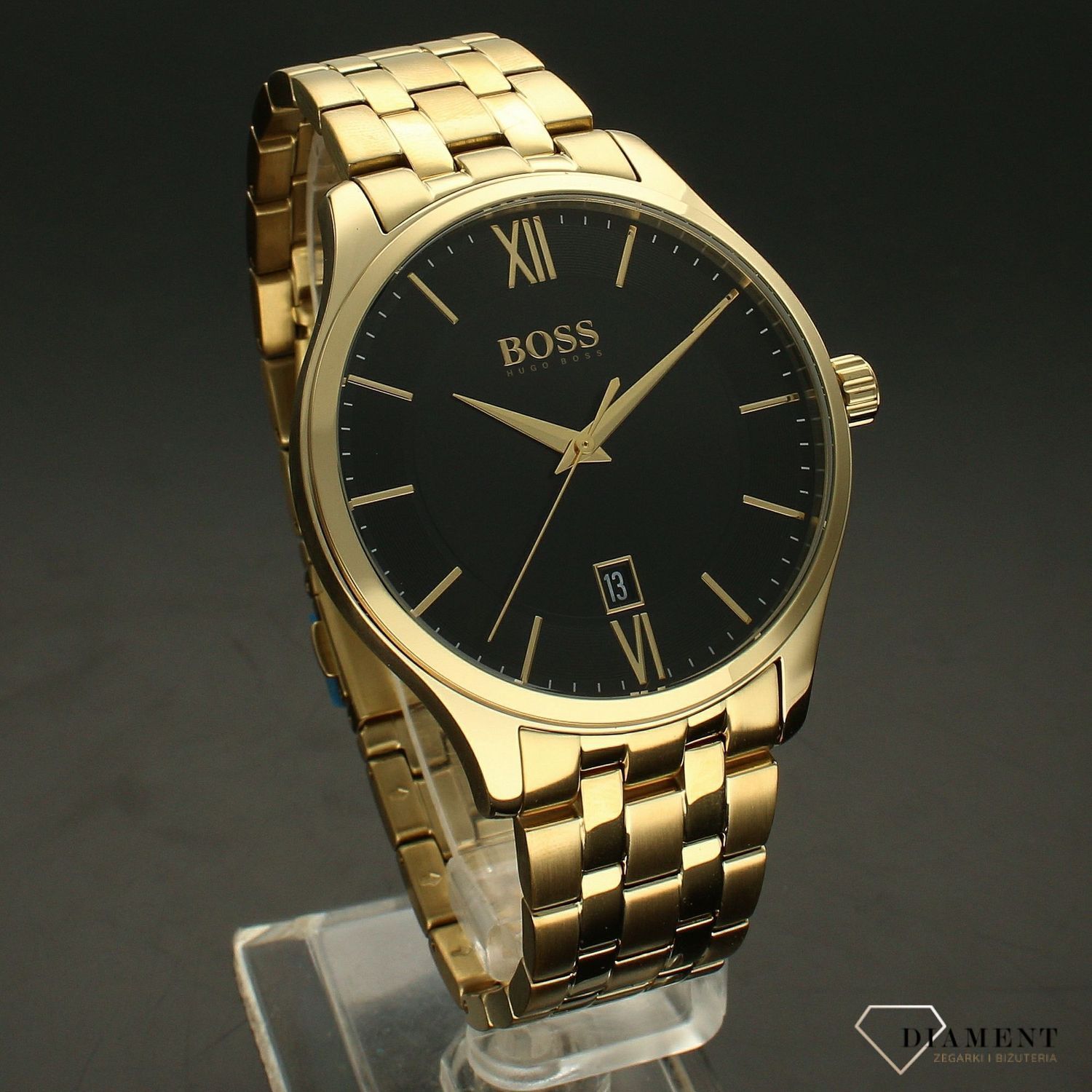 Zegarek męski złoty na bransolecie Hugo Boss Elite 1513897 - www ...