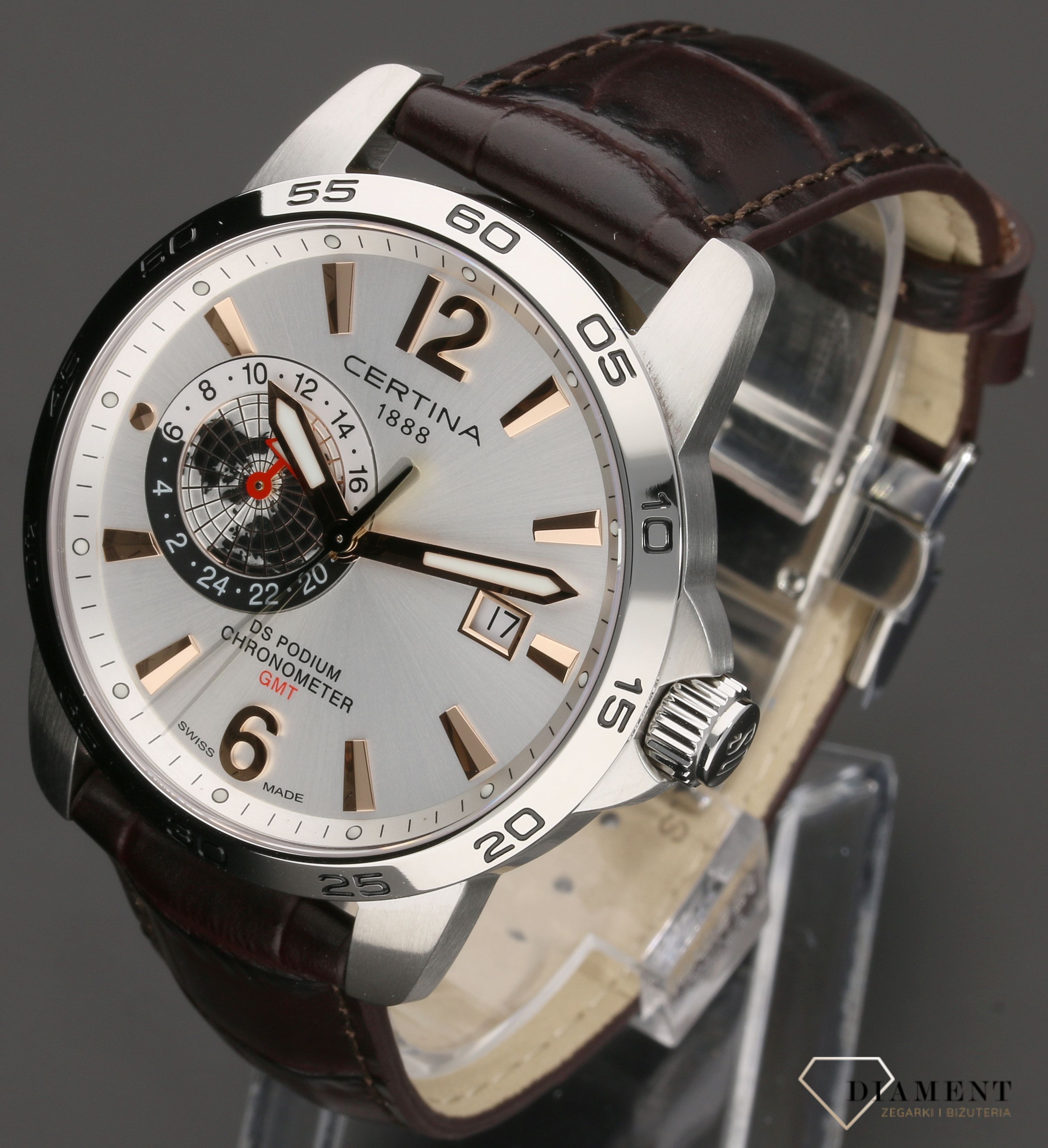 Zegarek męski Certina Ds Podium Chronometer GMT C034.455.16.037.01 ...