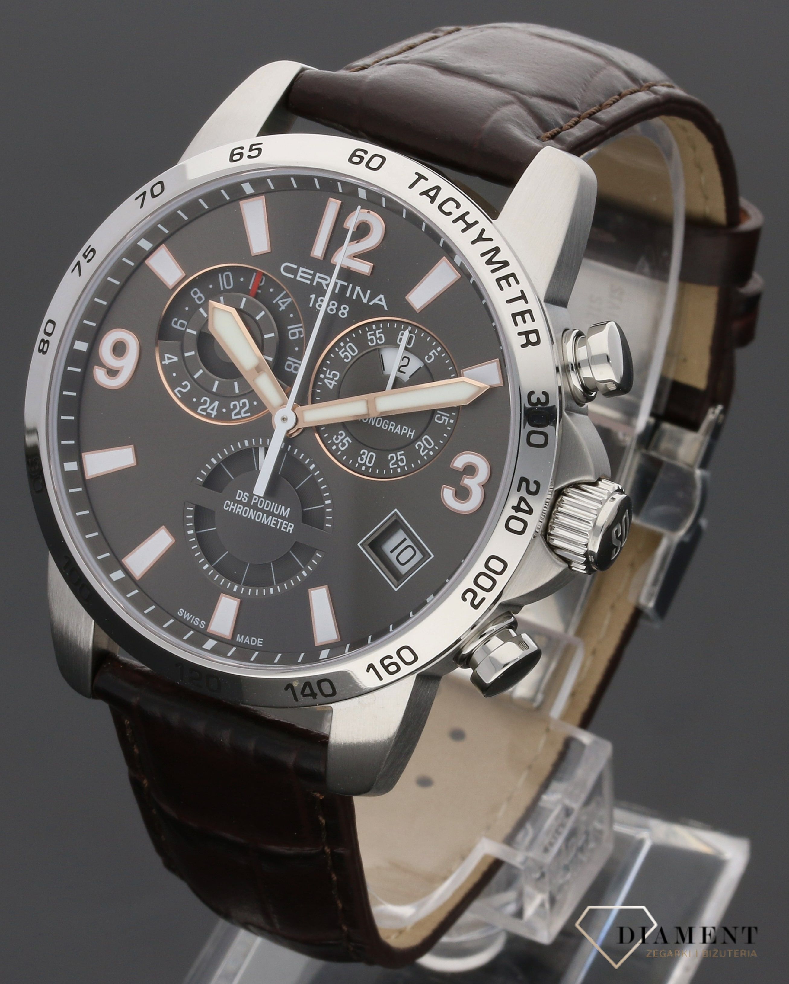 Zegarek męski Certina Ds Podium Chronometer CHRONO GMT C034.654.16.087 ...