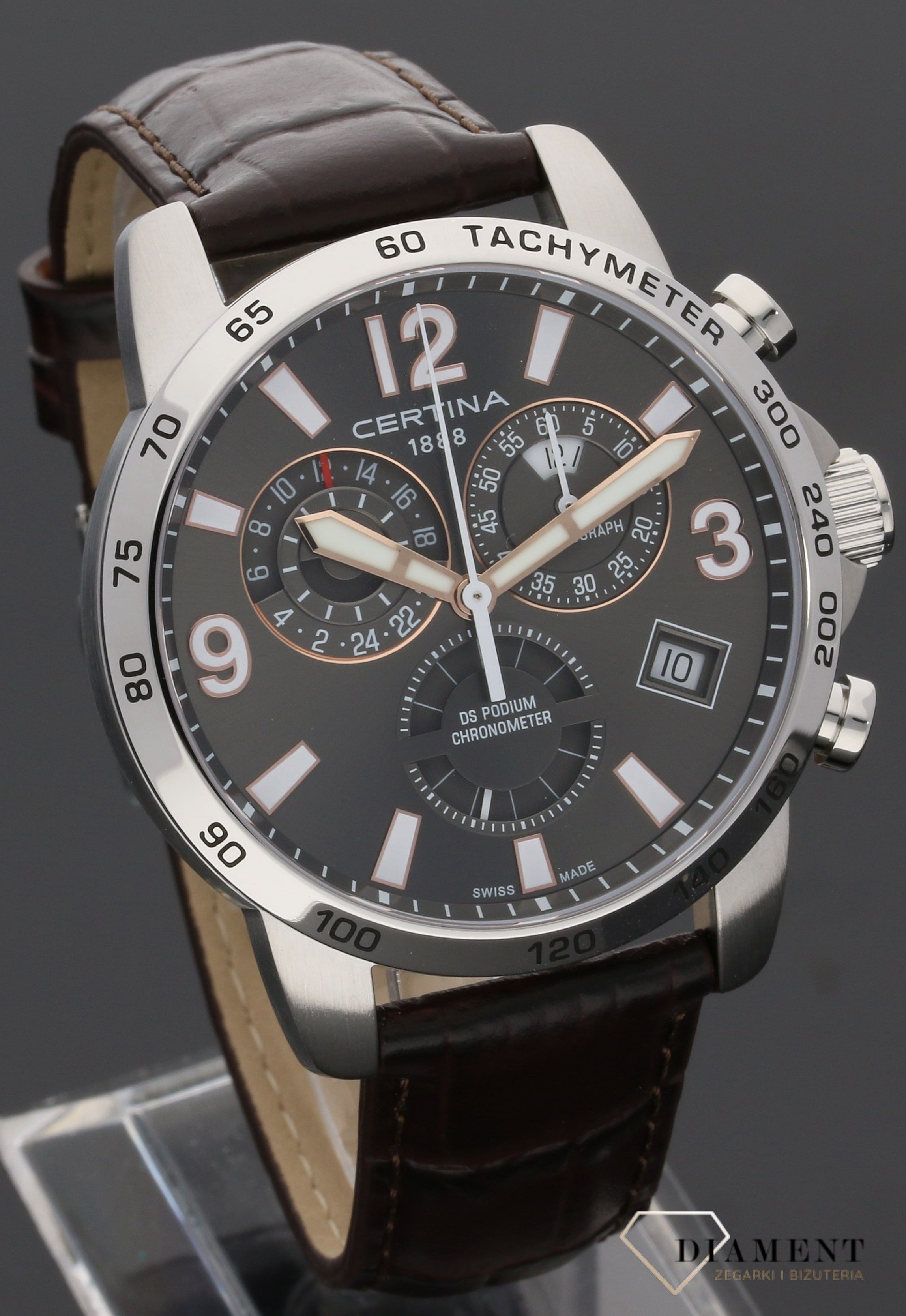 Zegarek męski Certina Ds Podium Chronometer CHRONO GMT C034.654.16.087 ...
