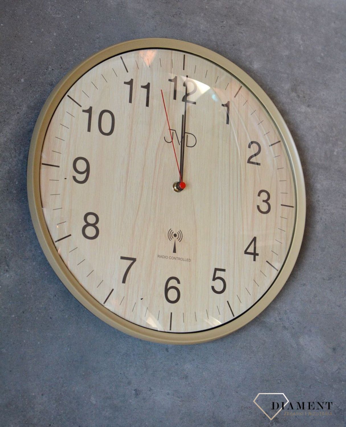 Zegar ścienny atomowy JVD RH17.2 sterowany falą radiową - www.zegarki-diament.pl