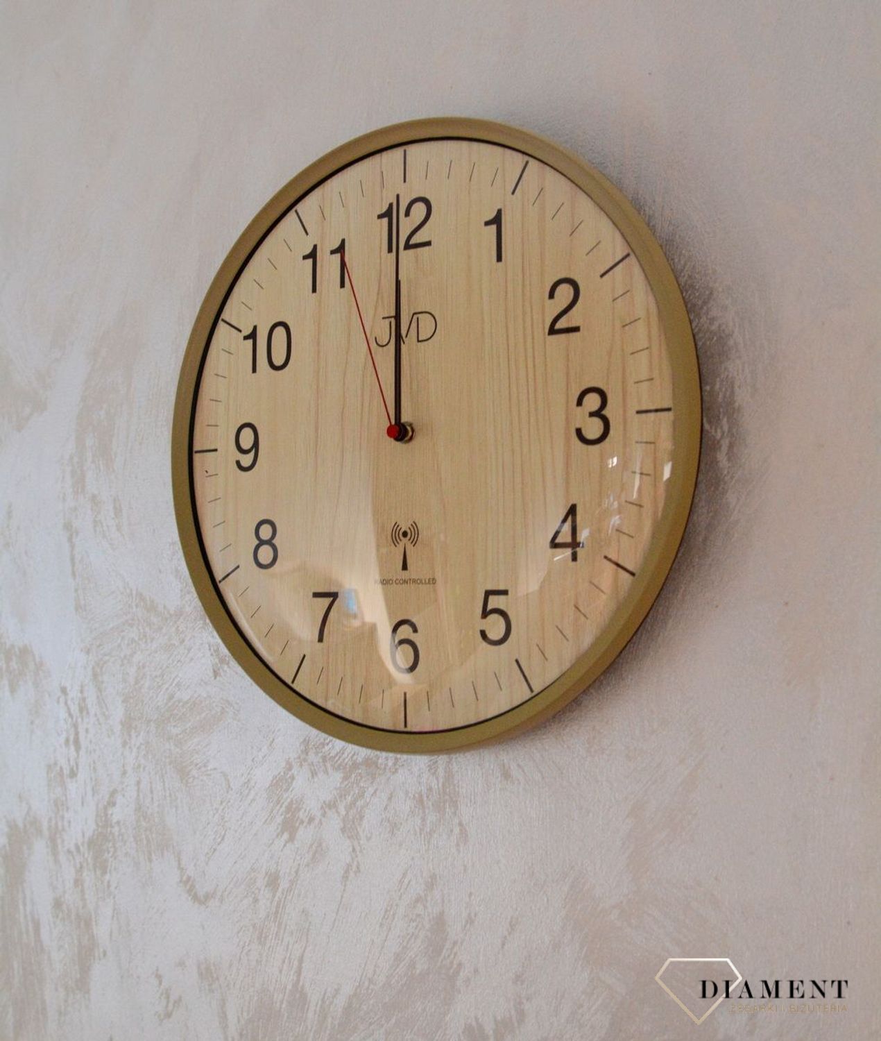 Zegar ścienny atomowy JVD RH17.2 sterowany falą radiową - www.zegarki-diament.pl