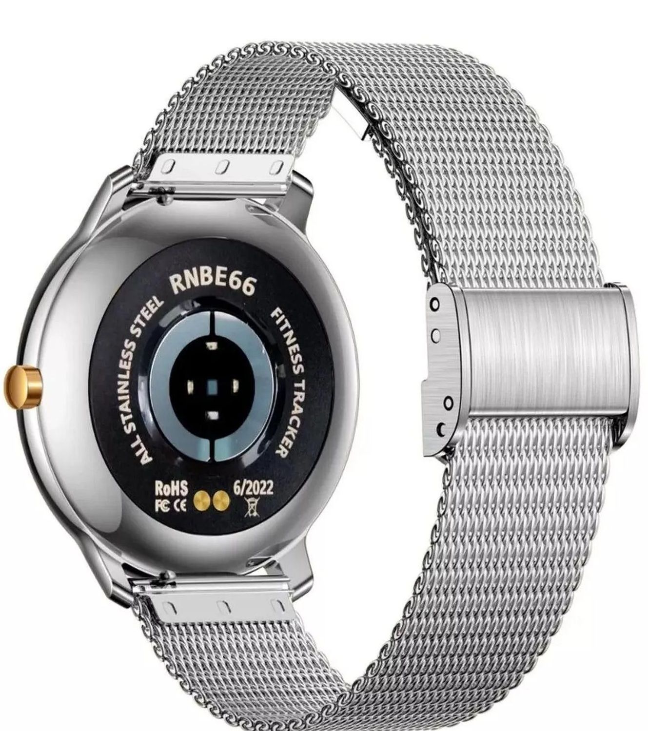 Smartwatch damski Rubicon SMARUB123 na srebrnej bransolecie RNBE66 ...
