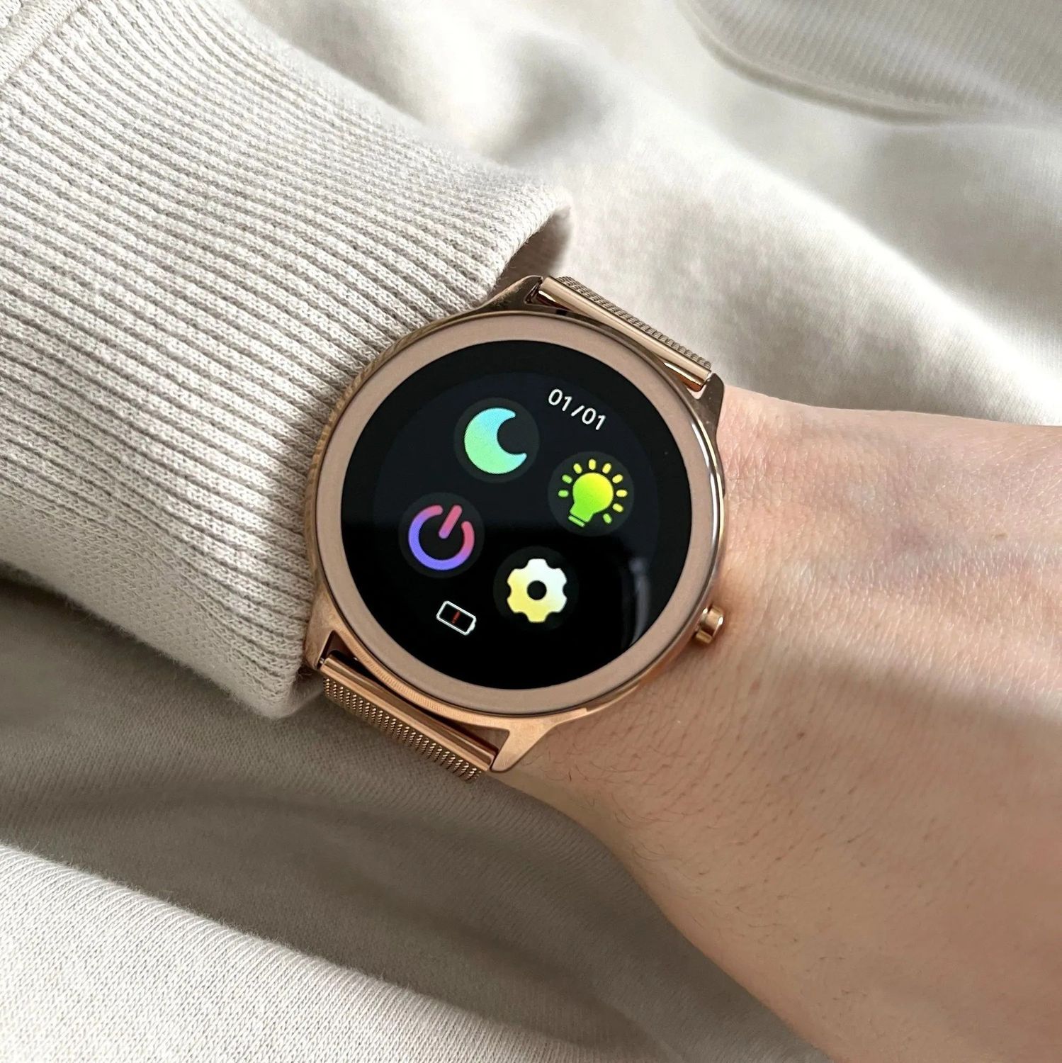 Smartwatch damski Rubicon złoty RNBE66 gold SMARUB105 - www.zegarki ...