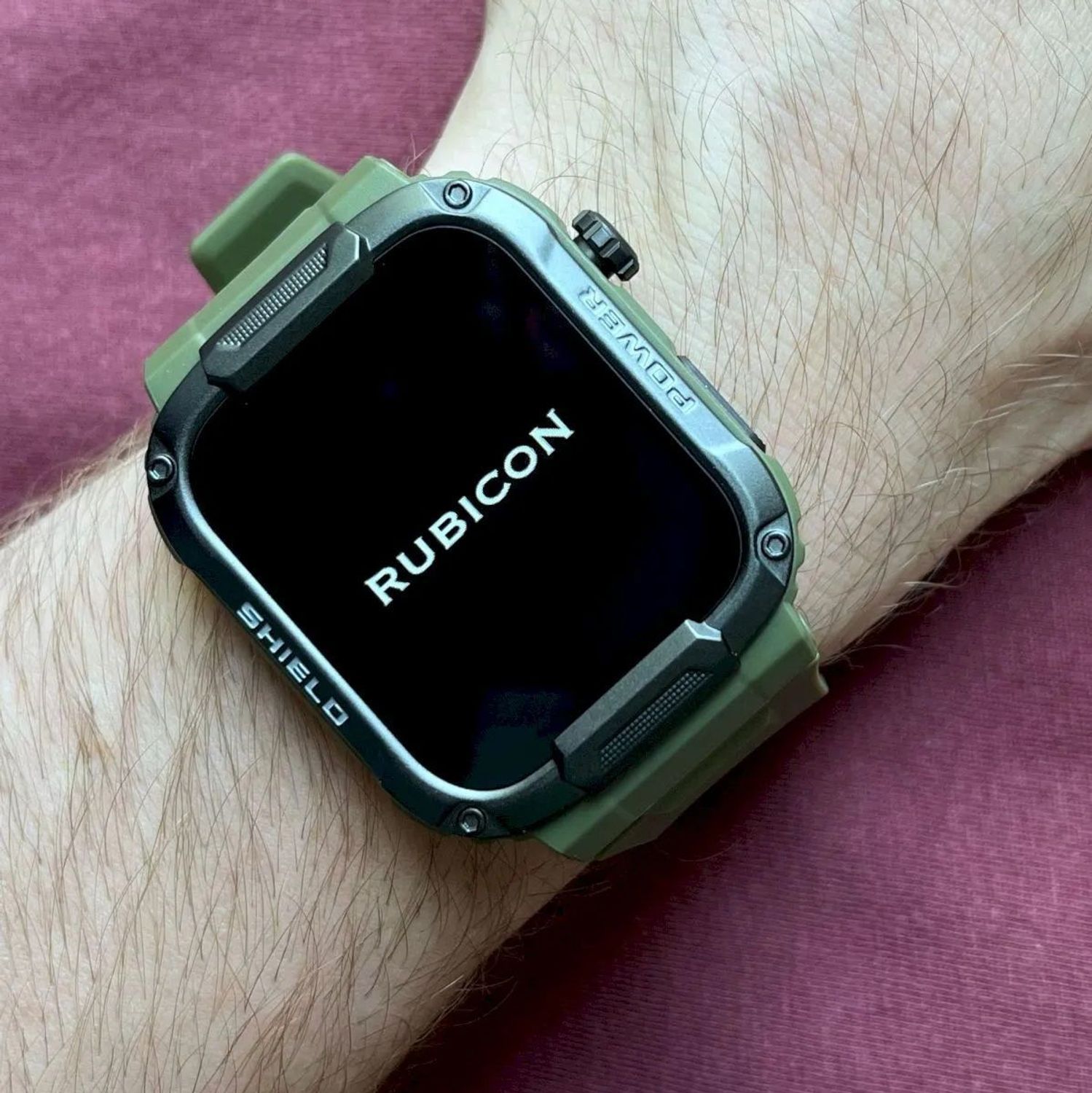 Smartwatch męski Rubicon SMARUB217 na pasku wojskowy RNCF07 z rozmowami ...