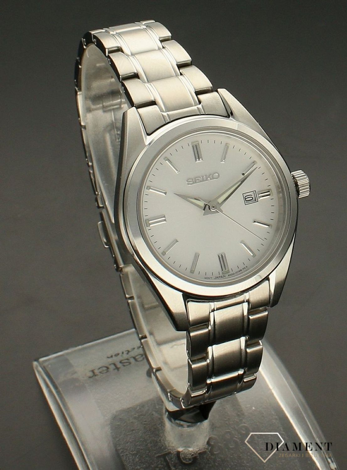 Zegarek damski z szafirowym szkłem Seiko SUR633P1 - www.zegarki-diament.pl