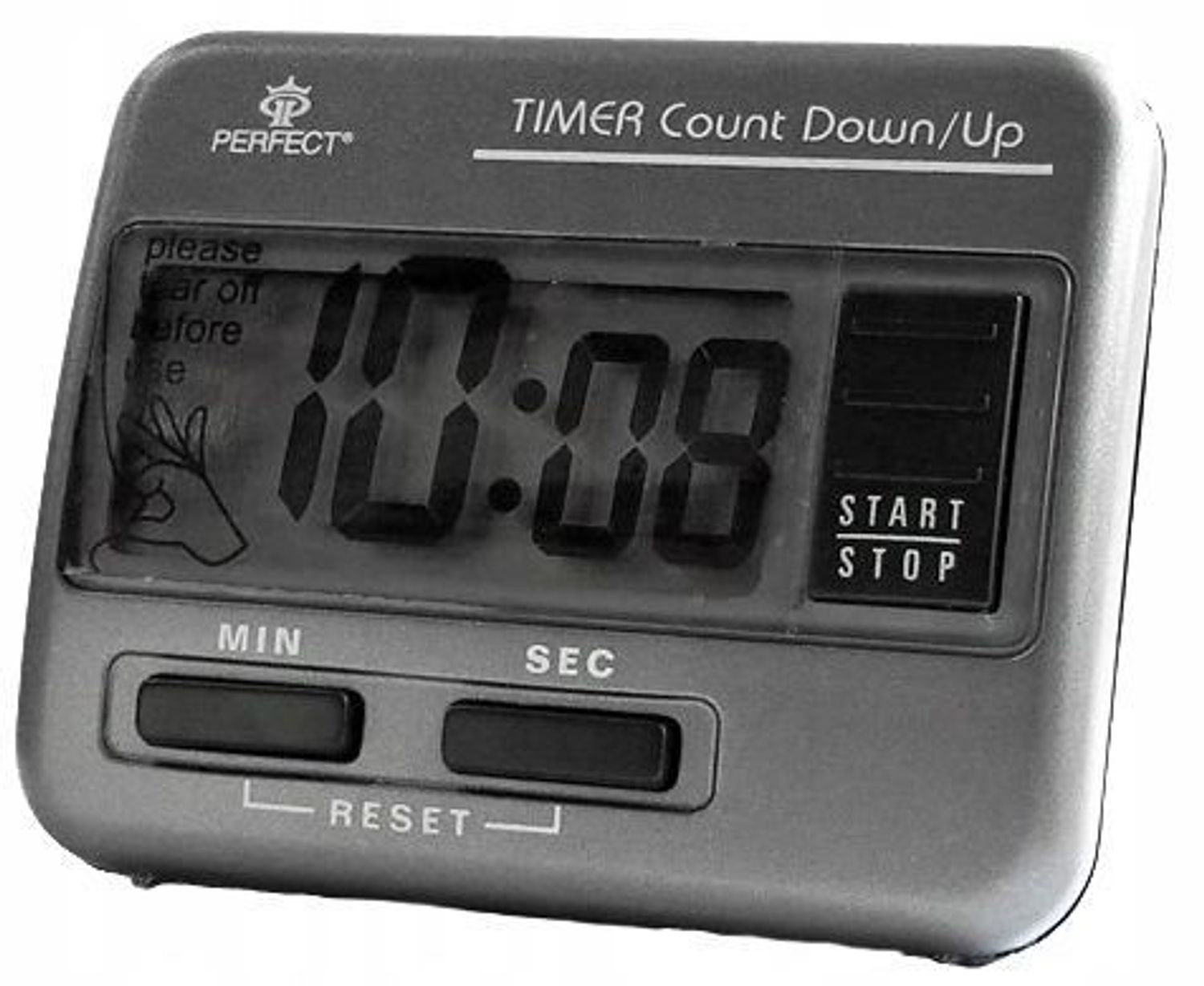 Minutnik kuchenny Perfect na baterię cyfrowy z funkcją stopera szary ...