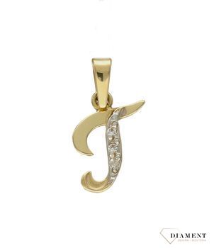Złota zawieszka 585 literka T ozdobiona cyrkonią Z-98 T Literka - www ...