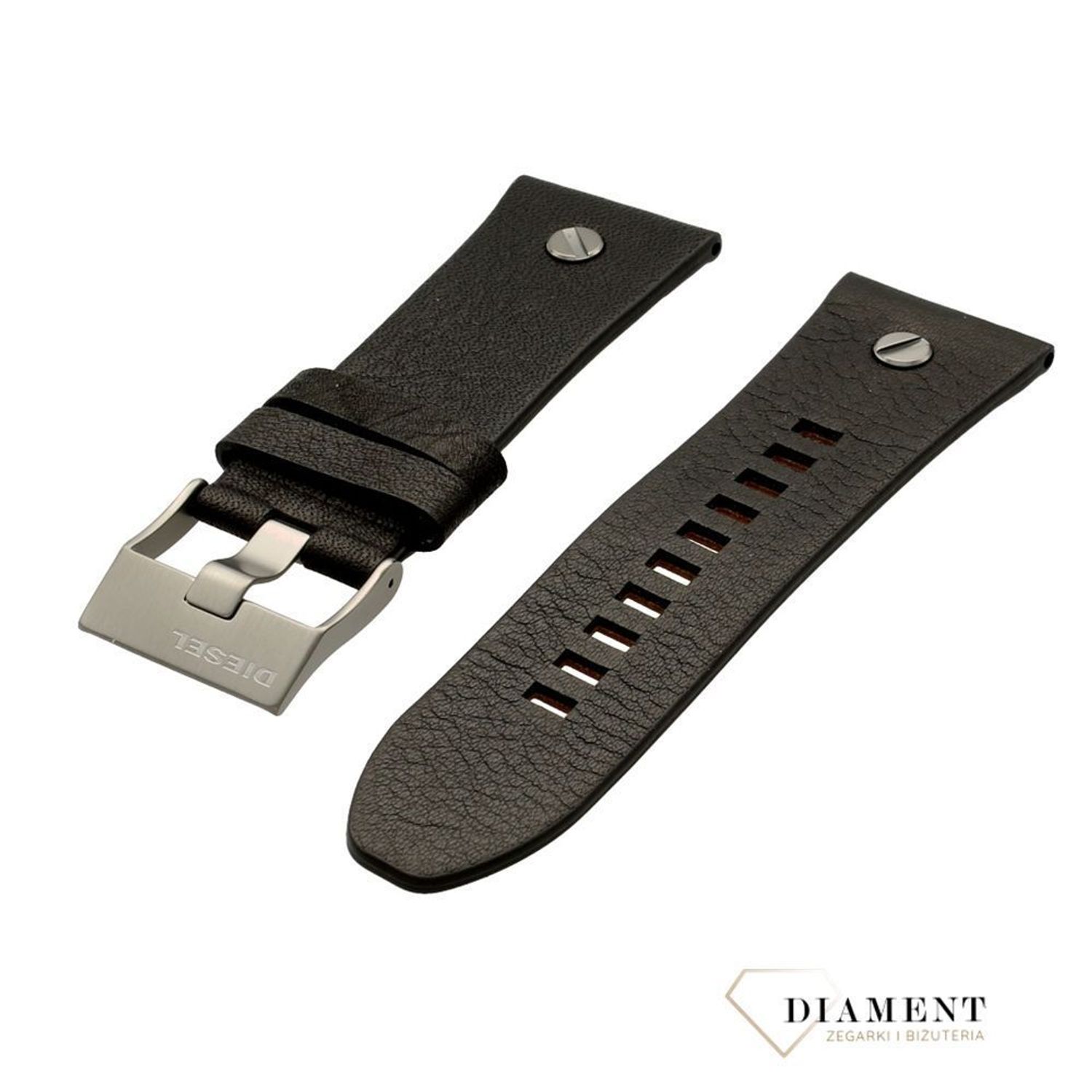 Pasek do Diesel DZ7348 28 mm czarny skórzany oryginalny + teleskopy ...
